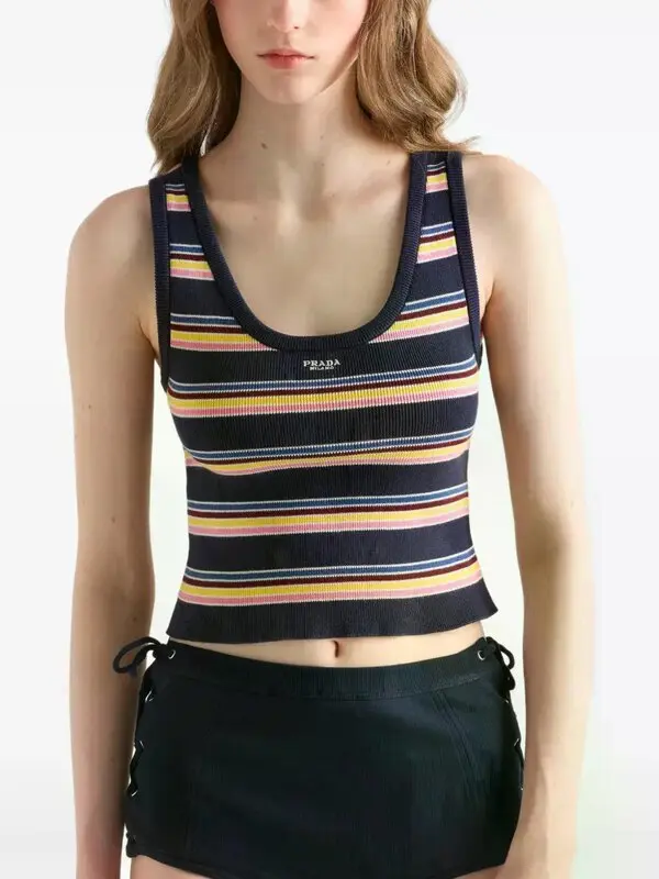 Prada Striped Tank Top - Blue