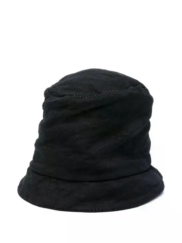 FORME D'EXPRESSION Contrast-stitching Bucket Hat - Black