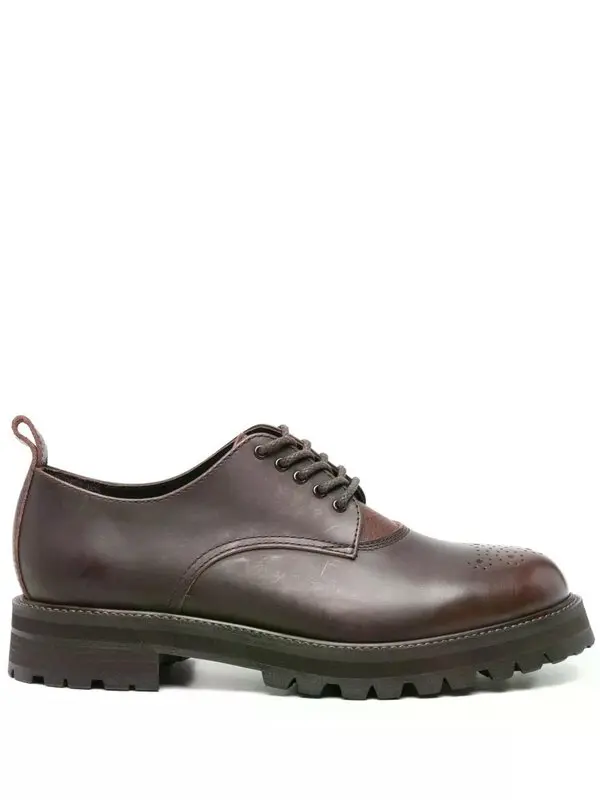 HENDER SCHEME Commando Blucher Leather Derby Shoes