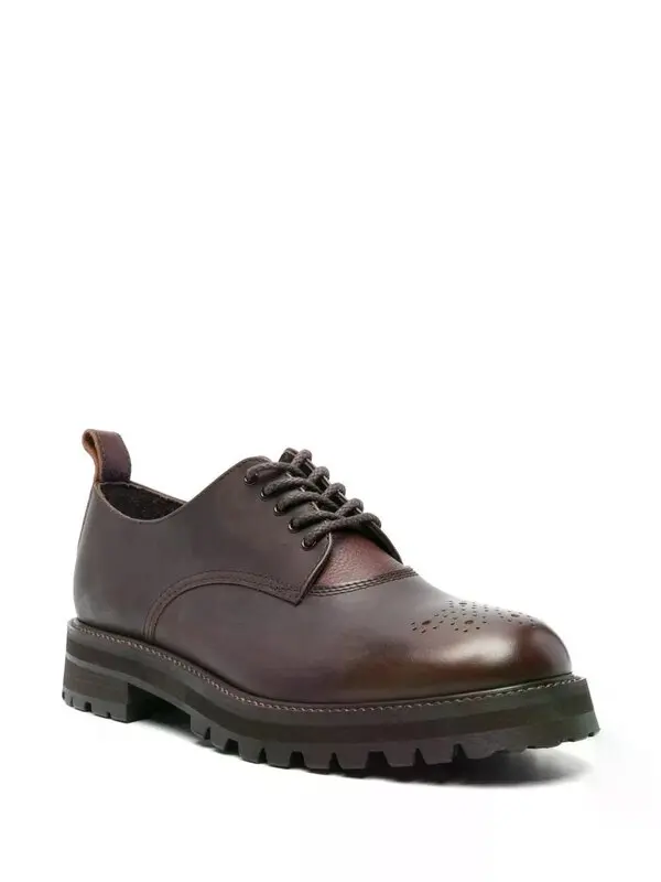 HENDER SCHEME Commando Blucher Leather Derby Shoes