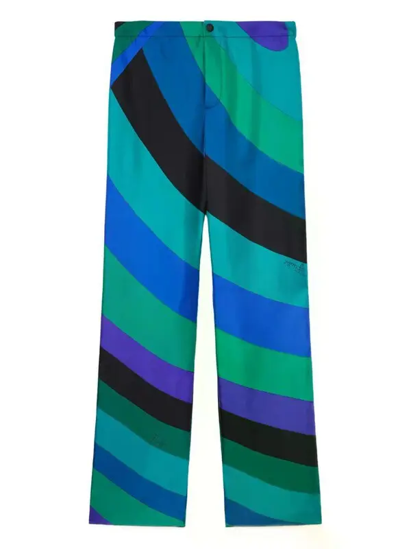 Emilio Pucci Iride-print Wide-leg Trousers
