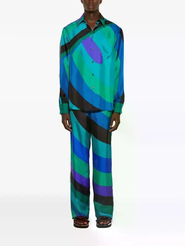 Emilio Pucci Iride-print Wide-leg Trousers