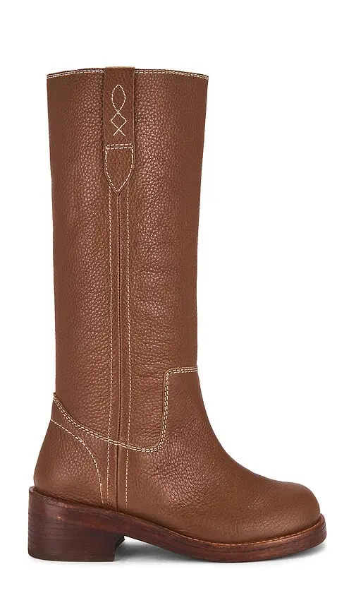 Free People Blaze Pull-on Leather Boots - Brown