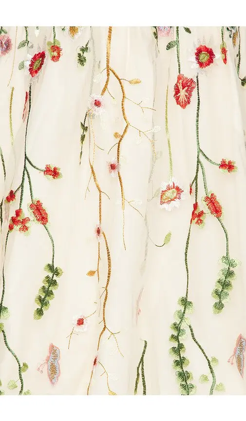 Steve Madden Floral Embroidered Tie-strap Dress