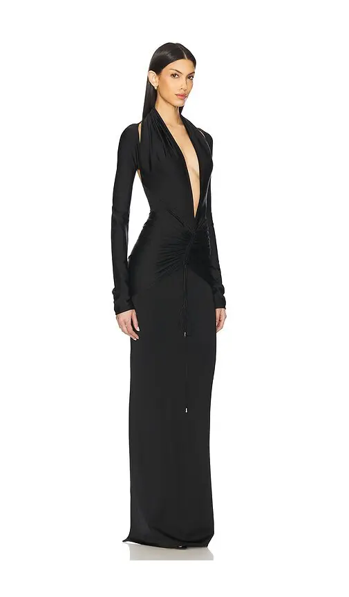 LAQUAN SMITH Deep Plunge Gown