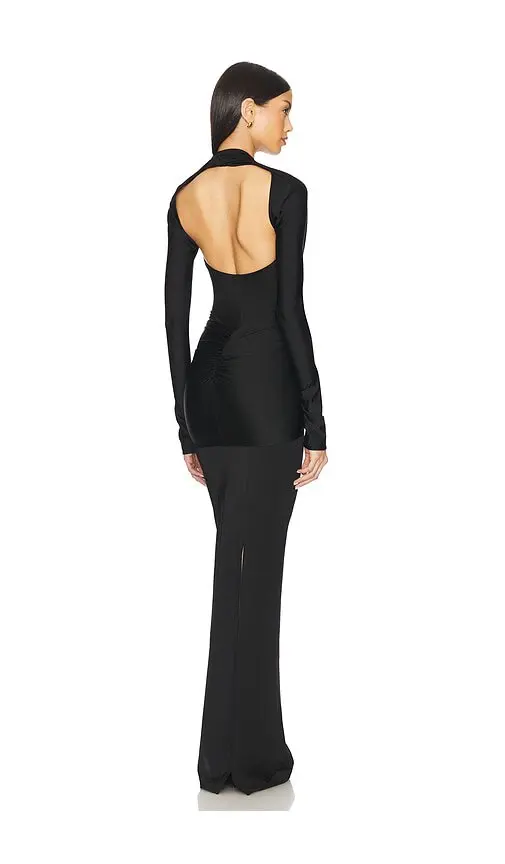 LAQUAN SMITH Deep Plunge Gown
