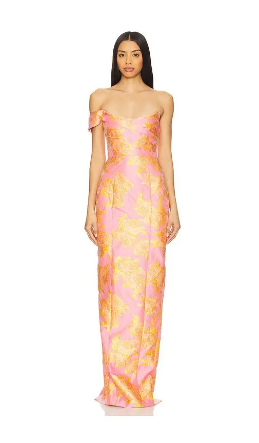 SAU LEE Jackson Gown - Pink Multi
