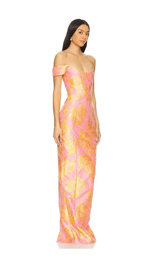 SAU LEE Jackson Gown - Pink Multi