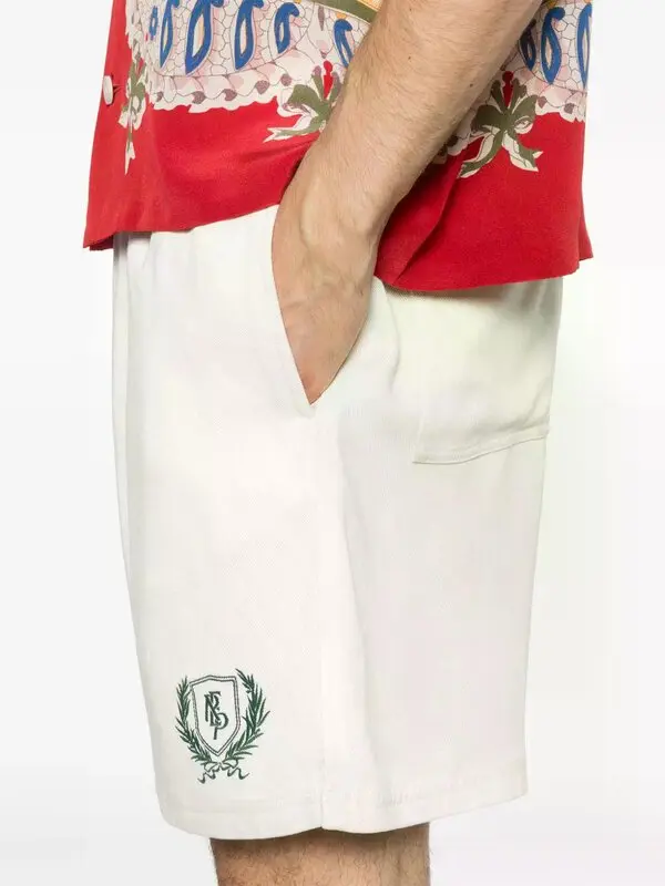 REPRESENT Embroidered-logo Shorts - Neutrals