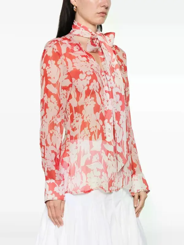 Victoria Beckham Floral Chiffon Shirt