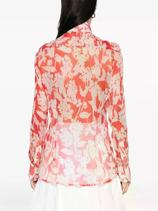 Victoria Beckham Floral Chiffon Shirt