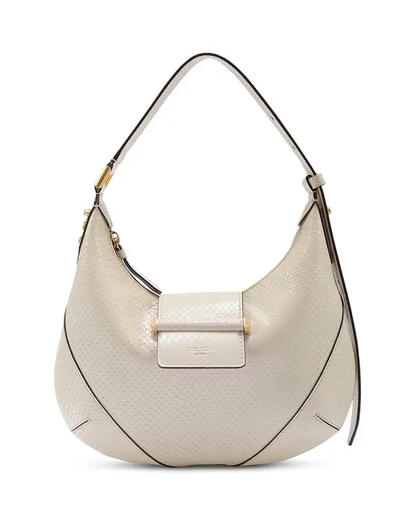 JIMMY CHOO Bar Hobo Bag - Buttermilk/brushed Gold