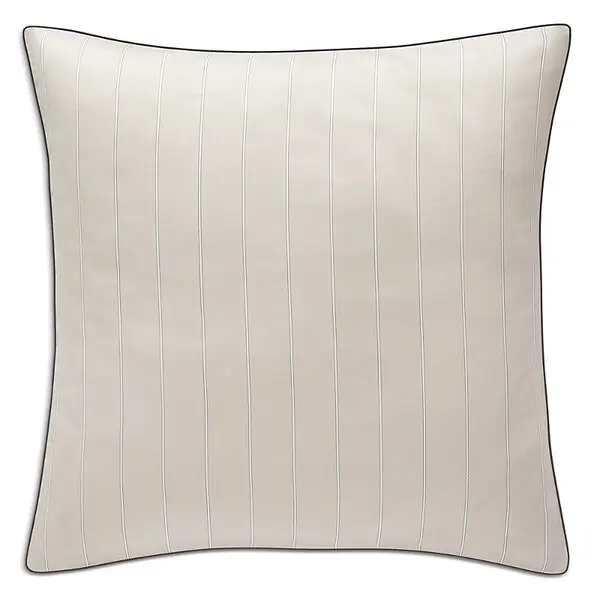 ANNE DE SOLENE Journey Striped Sateen Euro Sham - Sable