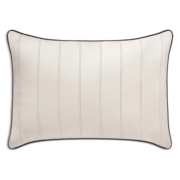 ANNE DE SOLENE Journey Striped Sateen Boudoir Sham - Sable