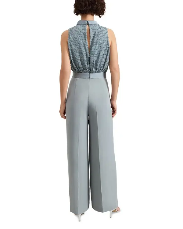 PHASE EIGHT Eliza High Neck Textured Jumpsuit