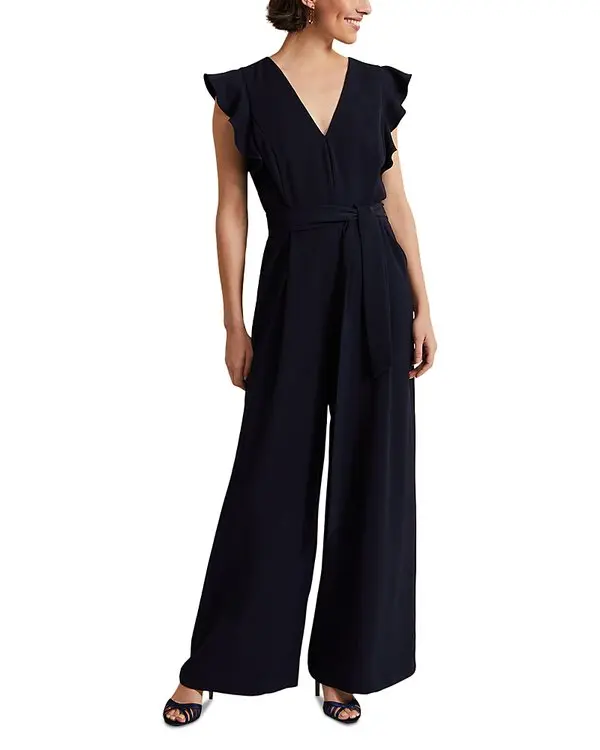 PHASE EIGHT Kallie Frill Jumpsuit - Navy