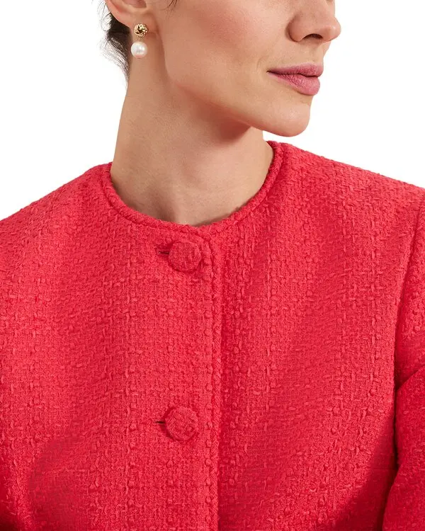 PHASE EIGHT Ripley Boucle Jacket - Coral