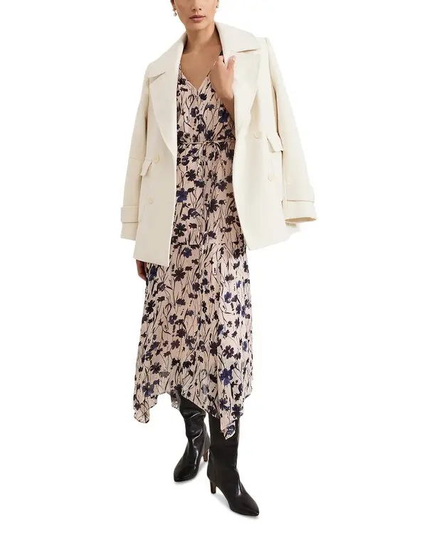 PHASE EIGHT Verity Floral Handkerchief Hem Dress
