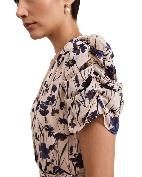 PHASE EIGHT Verity Floral Handkerchief Hem Dress