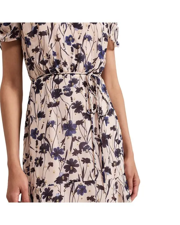 PHASE EIGHT Verity Floral Handkerchief Hem Dress