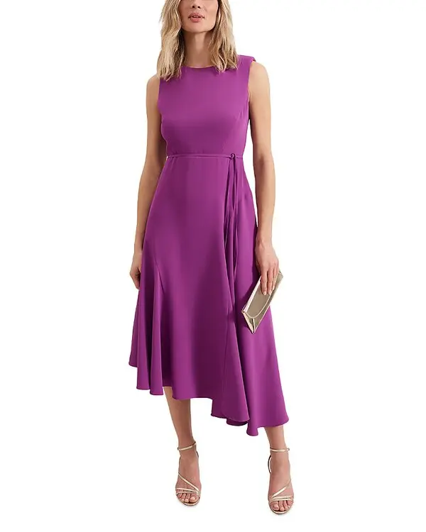 PHASE EIGHT Maya Cowl Back Midi Dress - Purple