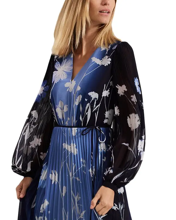 PHASE EIGHT Annie Pleated Maxi Dress