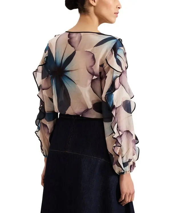 PHASE EIGHT Cosmos Ruffle Blouse