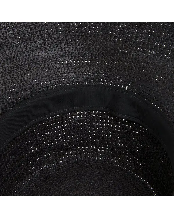 Jenni Kayne Crocheted Raffia Sun Hat - Black