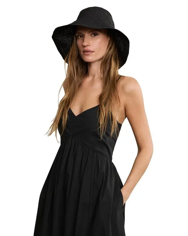 Jenni Kayne Crocheted Raffia Sun Hat - Black