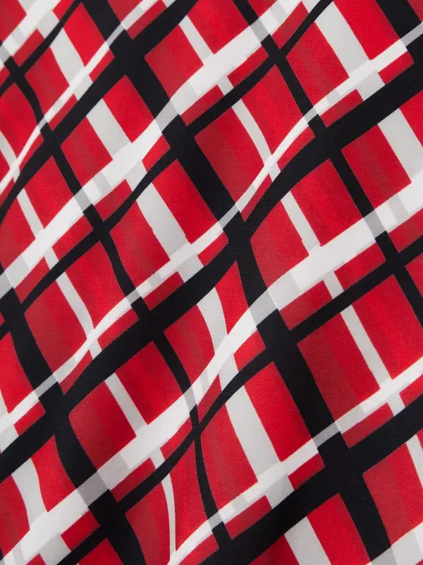 Norma Kamali Obie Checked Stretch-jersey Gown