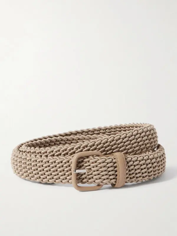 Charvet Woven Cord Belt - Neutrals