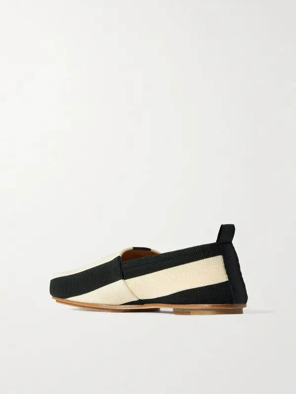 Jacquemus The Carré Striped Knitted Flats