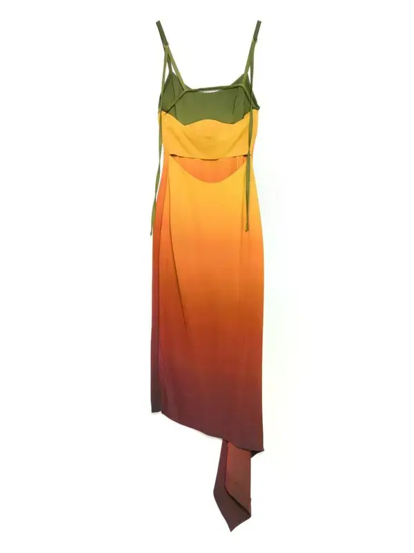 monse orange dress MONSE Satin Single Sleeve Cocktail Dress Size 8 Orange $2716