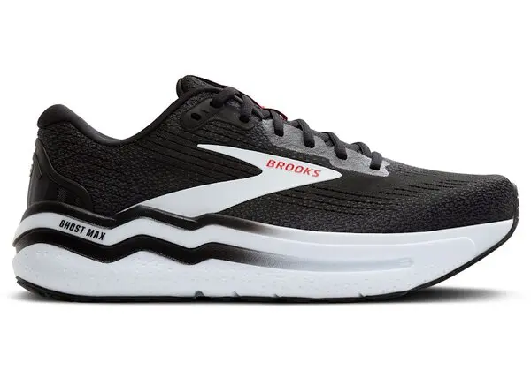 Brooks Ghost Max 2 Sneakers - Black/white/fiery Red