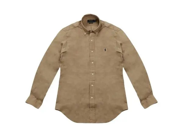 Polo Ralph Lauren Longsleeve Piece Dye Linen Sport Shirt - Coastal Beige
