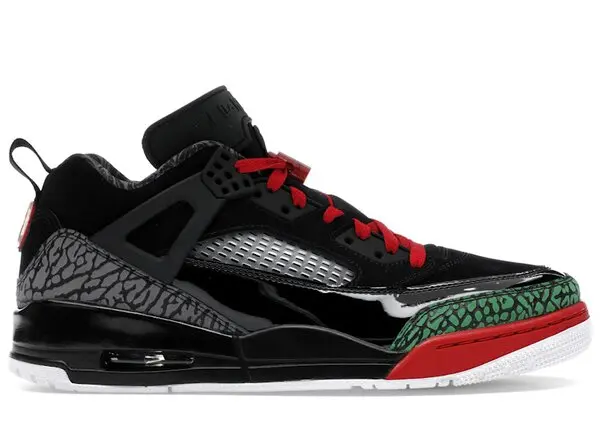 JORDAN Spizike Low Varsity Red Sneakers - Black/classic Green/white