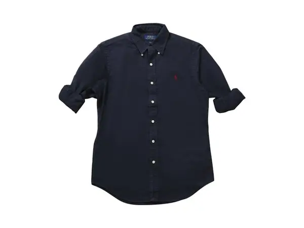 Polo Ralph Lauren Longsleeve Garmentdyed Oxford Sport Shirt - Navy Blue