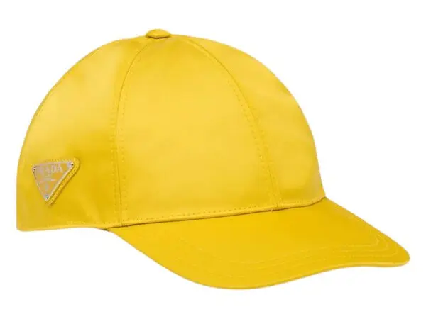 Prada Re-nylon Logo Cap - Yellow