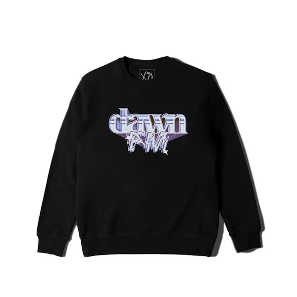 THE WEEKND Dawn Fm Chrome Title Crewneck Sweatshirt