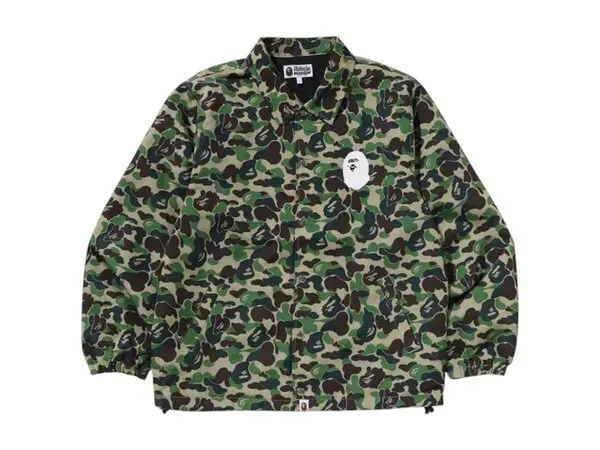 A BATHING APE Camo Coach Jacket - Green