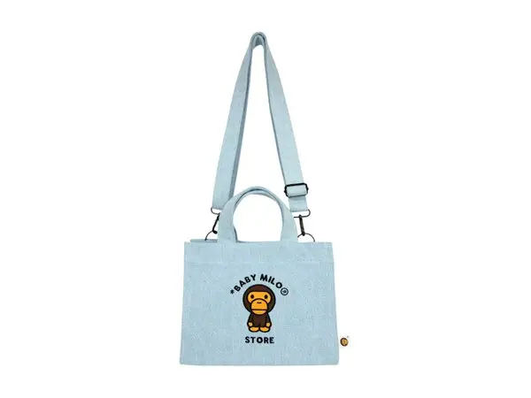 A BATHING APE Baby Milo Small Tote Bag - Denim