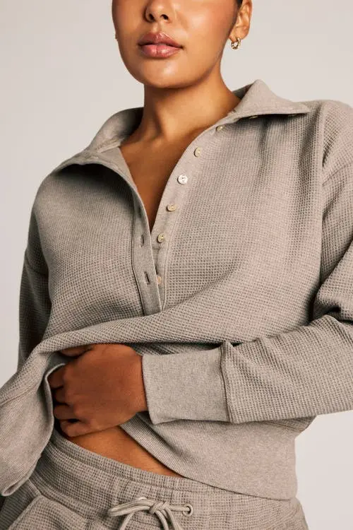 NEGATIVE UNDERWEAR Waffle Knit Pullover - Mink