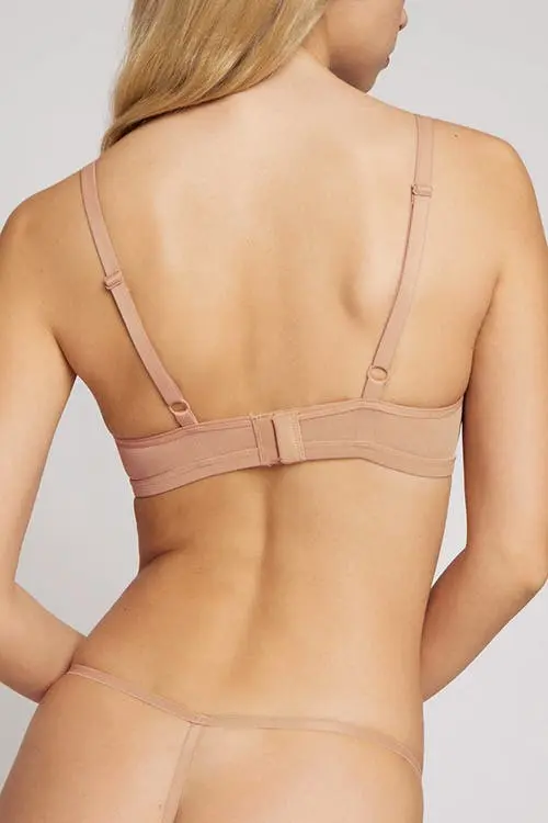 NEGATIVE UNDERWEAR Sieve Cutout Bra - Buff