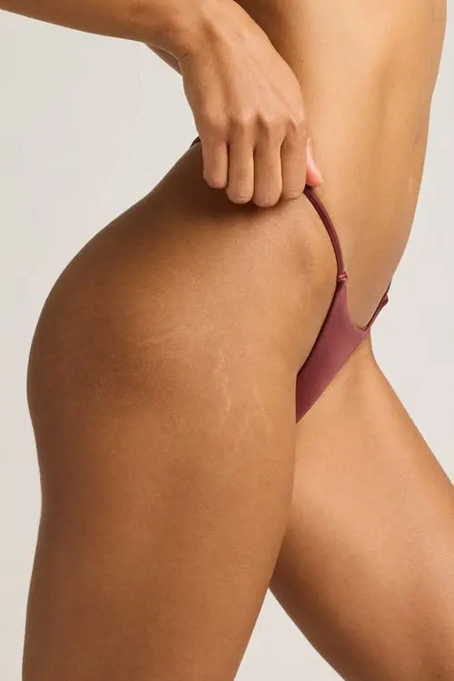 NEGATIVE UNDERWEAR Glacé String Thong - Garnet
