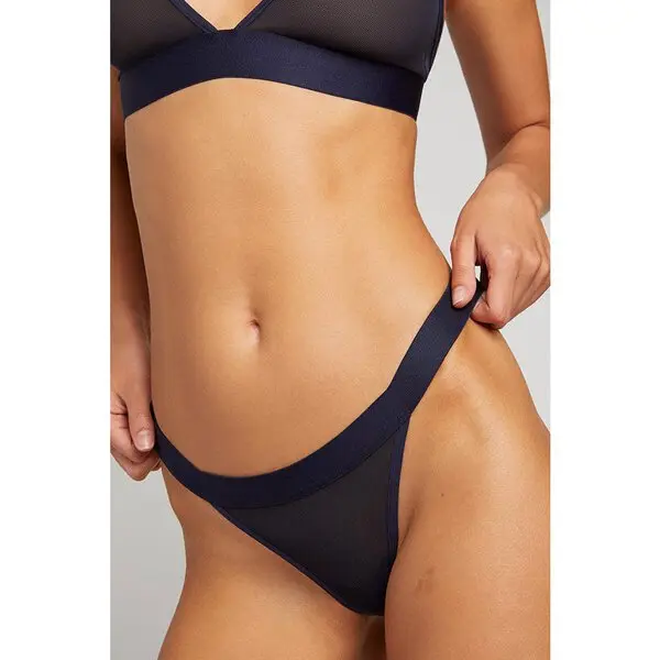 NEGATIVE UNDERWEAR Sieve Thong - Navy