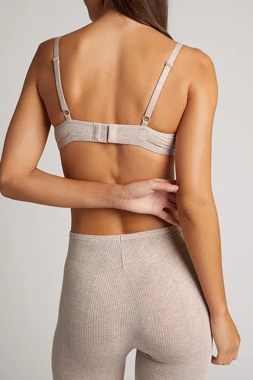 NEGATIVE UNDERWEAR Whipped Non-wire Bra - Sand