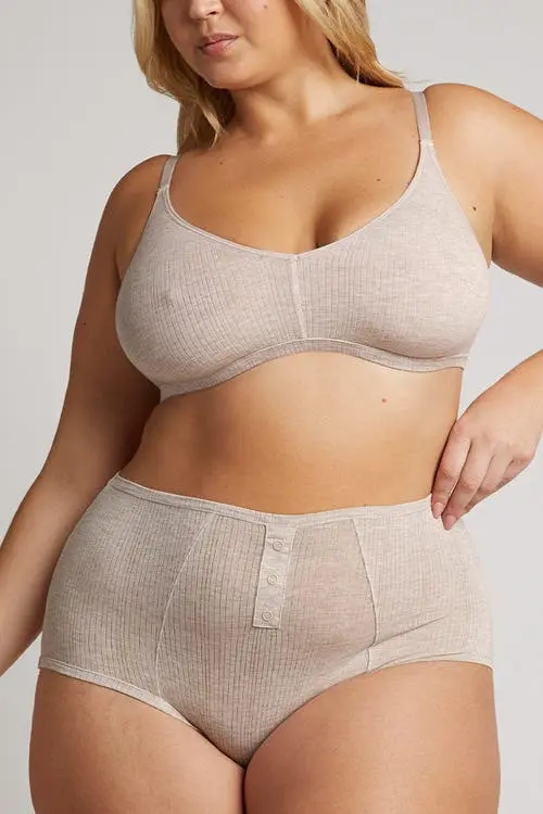 NEGATIVE UNDERWEAR Whipped Non-wire Bra - Sand