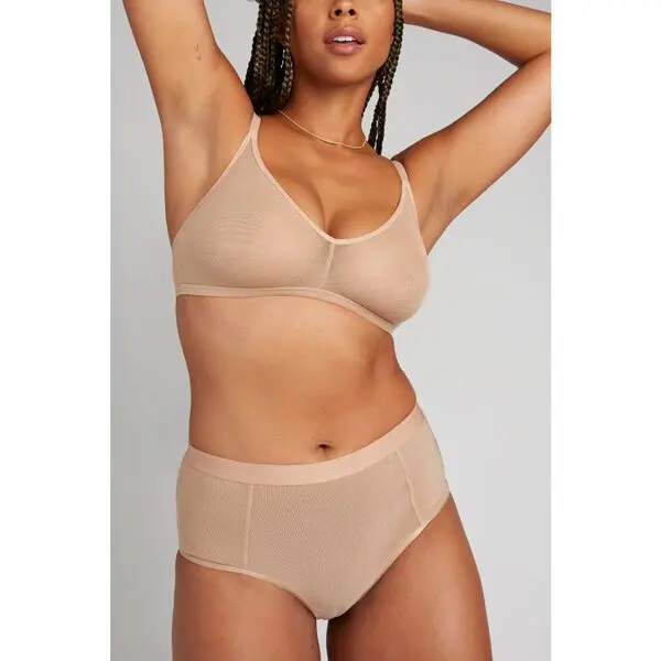 NEGATIVE UNDERWEAR Sieve Non-wire Bra - Buff