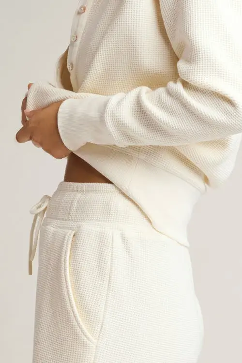 NEGATIVE UNDERWEAR Waffle Knit Jogger - Cream