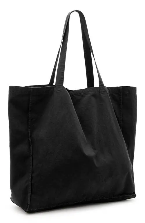 ALLSAINTS Large Biggy Cotton Tote - Black